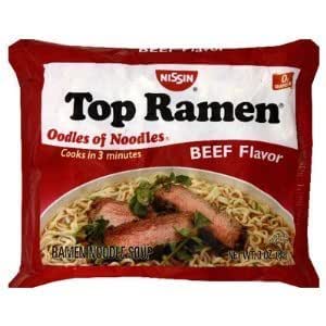 Amazon.com : Top Ramen Beef Flavor 12-3oz : Ramen Noodles : Grocery ...