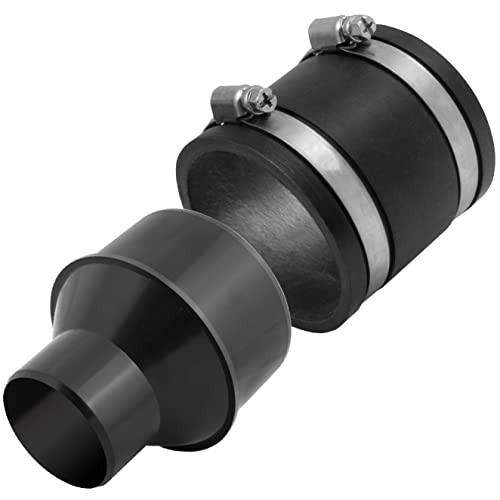 4 inch to 2-1/2 inch Reducer with 4 inch Flexible Cuff Rubber Coupler ...