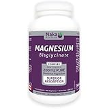 Naka Platinum Magnesium Bisglycinate, Superior Absorption, 200 Mg Pure ...