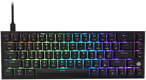 Magic-Refiner MK26 Arabic RGB Mini Mechanical Gaming Keyboard with Blue ...