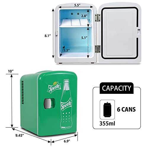 Coca-Cola Sprite 4L Portable Cooler/Warmer, Compact Personal Travel ...