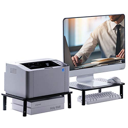 Buy Monitor Stand Riser, 3 Height Adjustable, 2 Packs, Stable Black ...