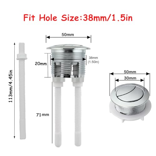 Toilet Tank Push Button Thread Diameter Dual Push Flushing Button ...