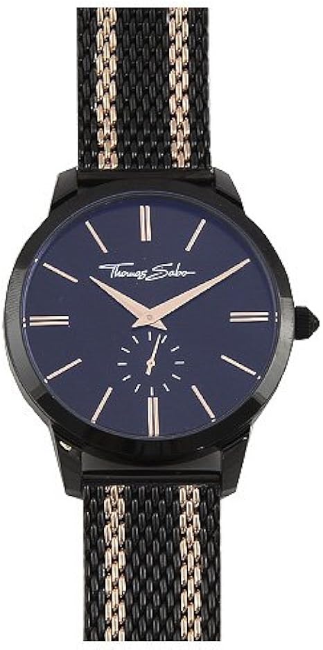 Thomas Sabo Men's Watch Rebel Spirit Rose Gold Black Analogue Quartz ...