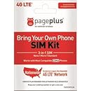 Amazon.com: Page Plus SIM CARD 4G LTE 3 in 1 Sim Kit, Black (Nano-Micro ...
