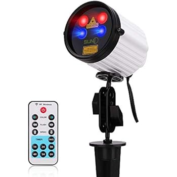 Americana Patriotic Red White & Blue Stars Whirl a Motion LED Projector ...