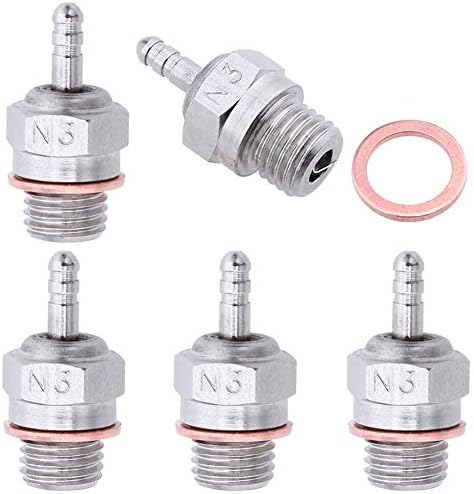 Hobbypark Hot / Medium Hot Glow Plugs N3 N4 Super Duty Spark Engine Parts for RC Nitro Car (Pack ...