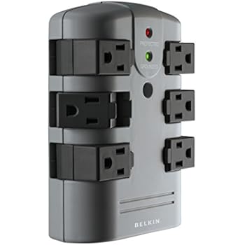 Defiant 10 Outlet Metal Surge Protector with 15 ft. Cord 45 Degree ...