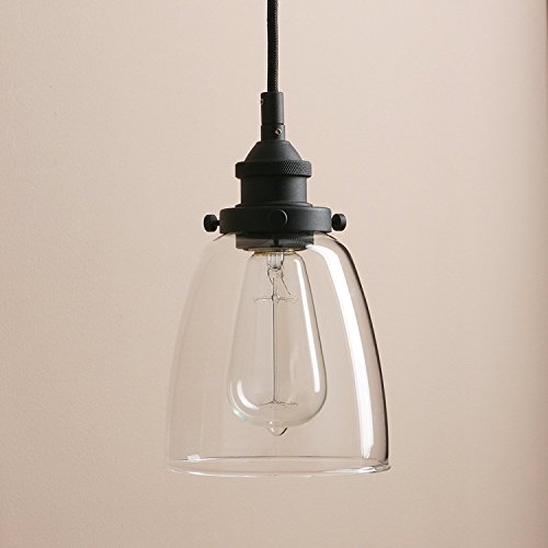 Pathson Rustic Retro Oval-Shaped Style Pendant Light Dia 5.6” With ...