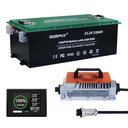 Mua OGRPHY 48V 150AH Lithium Golf Cart Battery with Charger, Built in ...