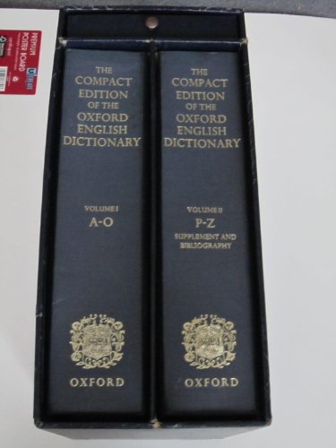 Buy The Compact Edition of the Oxford English Dictionary : Complete ...