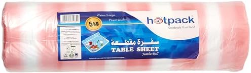 Hotpack Disposable Plastic Table Cover, sofra Jumbo Roll 5Kg, 1Roll ...