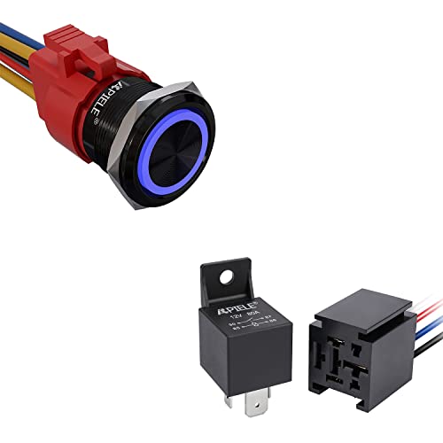 Heavy Duty Relay with Harness Socket 12V 80A 4-PIN(1 Pcs)+22mm Latching ...