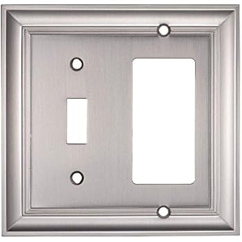 allen + roth Quad Toggle Switch Wall Plate, Brushed Satin Nickel ...