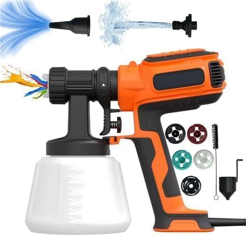 Paint Sprayer, 700W HVLP High Power Electric Spray Paint Gun with ...