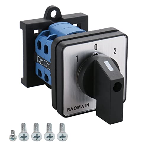 Baomain Rotary Universal Changeover Switch with DIN Rail Mounted 35mm ...