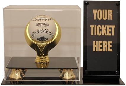 Amazon.com : Single Baseball & Ticket Holder Display (Up to 2 5/8"x 6 3 ...