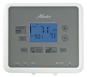 Hunter 44272 5-Minute 5-1-1 Day Programmable Thermostat, White ...