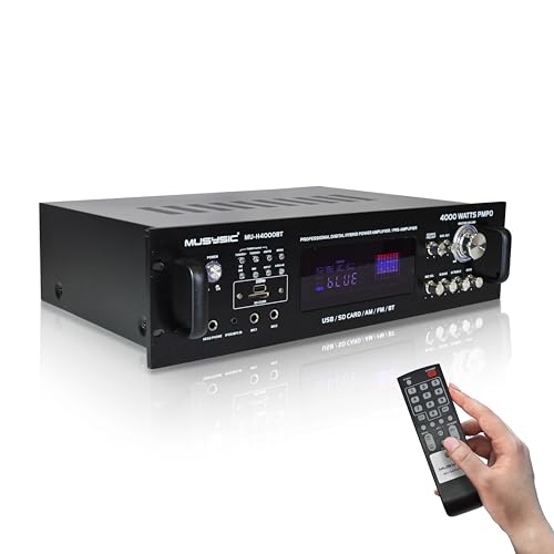 MUSYSIC MU-H4000BT Professional 4000W Hybrid Amplifier – 3U Digital ...