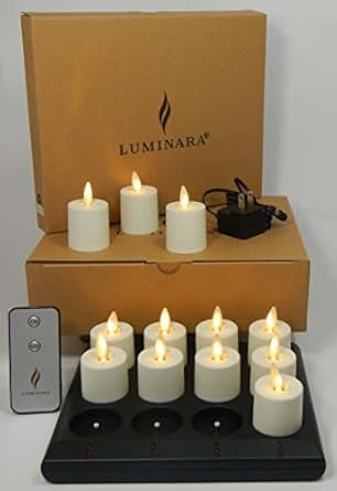 Amazon.com: Luminara Rechargeable Flameless Tea Lights: Comes with ...