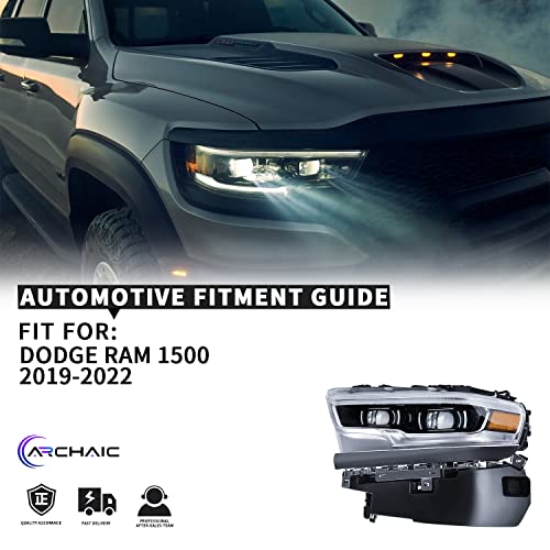 Faros delanteros con proyector LED Archaic para Dodge Ram 1500 2019 ...