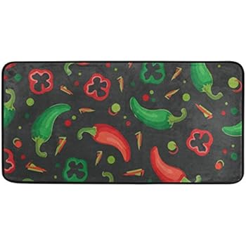 Amazon.com: Jellybean Area Accent Rug Red Hot Chili Peppers: Kitchen ...