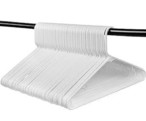 Amazon.com: Best Standard Everyday White Plastic Hangers, Made in USA ...
