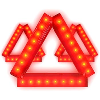 Amazon.com: Flashing Emergency Triangle - Roadside Hazard Lights - LED ...