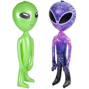 Amazon.com: Novelty Treasures 36 Inch Alien Inflates 2 Pack Inflate ...
