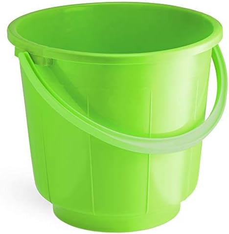All Time Plastic St. Bucket with Plastic Handle, Green, 16 litres ...
