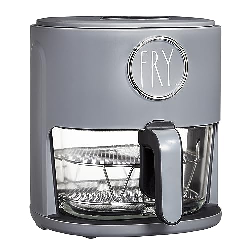 Rae Dunn 1200W 4Qt Air Fryer with GLASS Frying Basket, Dishwasher Safe ...
