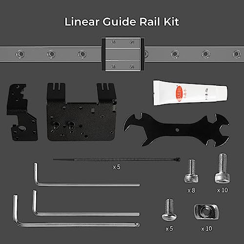 Creality Ender 3 Linear Rail Kit X-axis Rail Guide MGN12C,Fix Plate ...