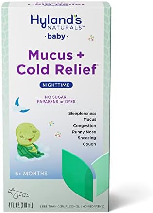 Hyland's Naturals Baby Mucus and Cold Relief, Nighttime Baby Cold ...