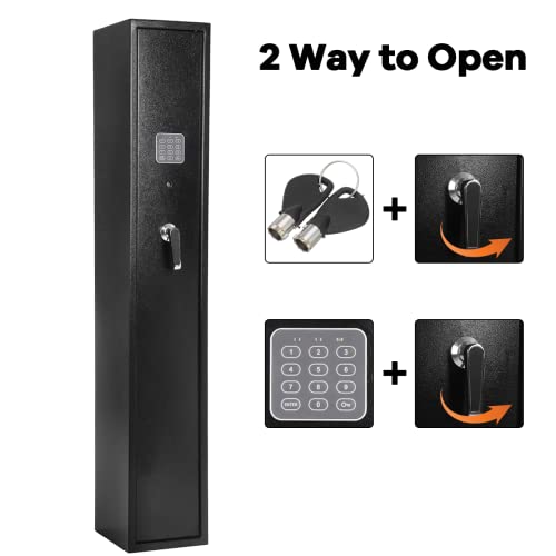 Rifle Gun Safe, Quick Access 3 Long Gun Cabinet, Gun Safes for Home ...