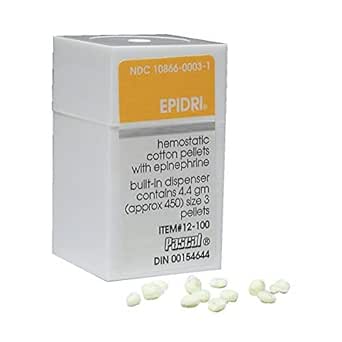 Amazon.com: Epidri Pellets Racemic Epinephrine Size 3 Yellow 1.9 mg 350 ...