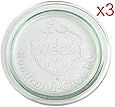Amazon.com: 3 x Weck 60mm (2 3/8") SMALL Replacement Glass Lid. Fits ...