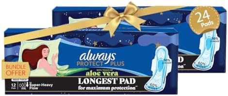 Always, Protect Plus Maxi Thick Extra Extra Long Pads, with Aloe Vera ...