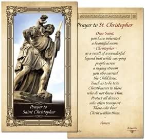 Prayer to St. Christopher Prayer Card - Pack of 25: Greeting Cards ...