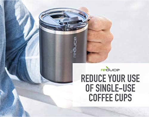 Reduce Coffee Mug, 14 oz – Stainless Steel Hot1 Desk Mug with Lid and ...