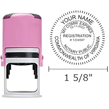 Amazon.com : Pink Notary Seal Embosser and Self Inking Stamp Bundle ...