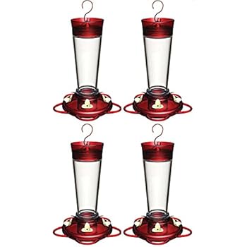 Amazon.com: (4 Pack) More Birds Hummingbird Feeder With 5 Feeding ...