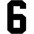 Amazon.com: Black"6" Iron On Numbers 8 Inch Numbers for Sports T-Shirt ...