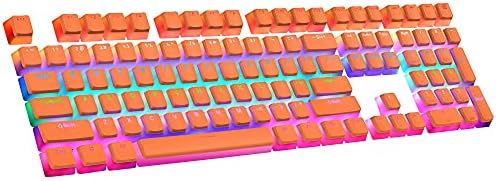USHOW Orange Pudding Keycaps Set, Translucent Layer Backlit Keycap ...