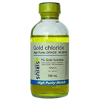 1.725% Gold Chloride (1.0% as 99.997% pure Gold metal) - 100 mL in ...