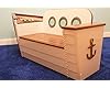 Amazon.com: Wooden boat toy chest, Toy box for storage Ship bench ...