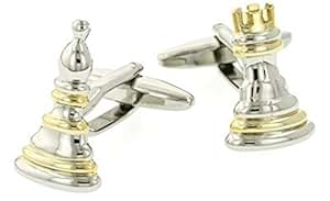 Amazon.com: Chess piece cufflinks with presentation box: Cuff Links ...