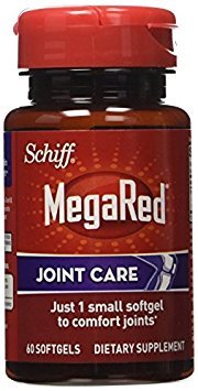 Schiff MegaRed Joint Care 60 Softgels Powerful Joint Pain Relief ...