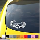 Amazon.com: Airborne and Air Assault Badge Vinyl Decal (White, 4 inches ...