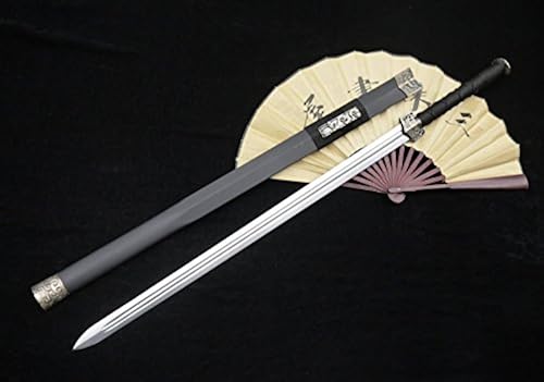 Chinese Sword/Han jian/Medium Carbon Steel Blade/Solid Matte Black ...