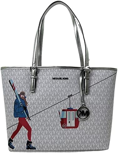 Michael Kors MK Jet Set Girls JST Medium Signature Carry all Tote Logo ...